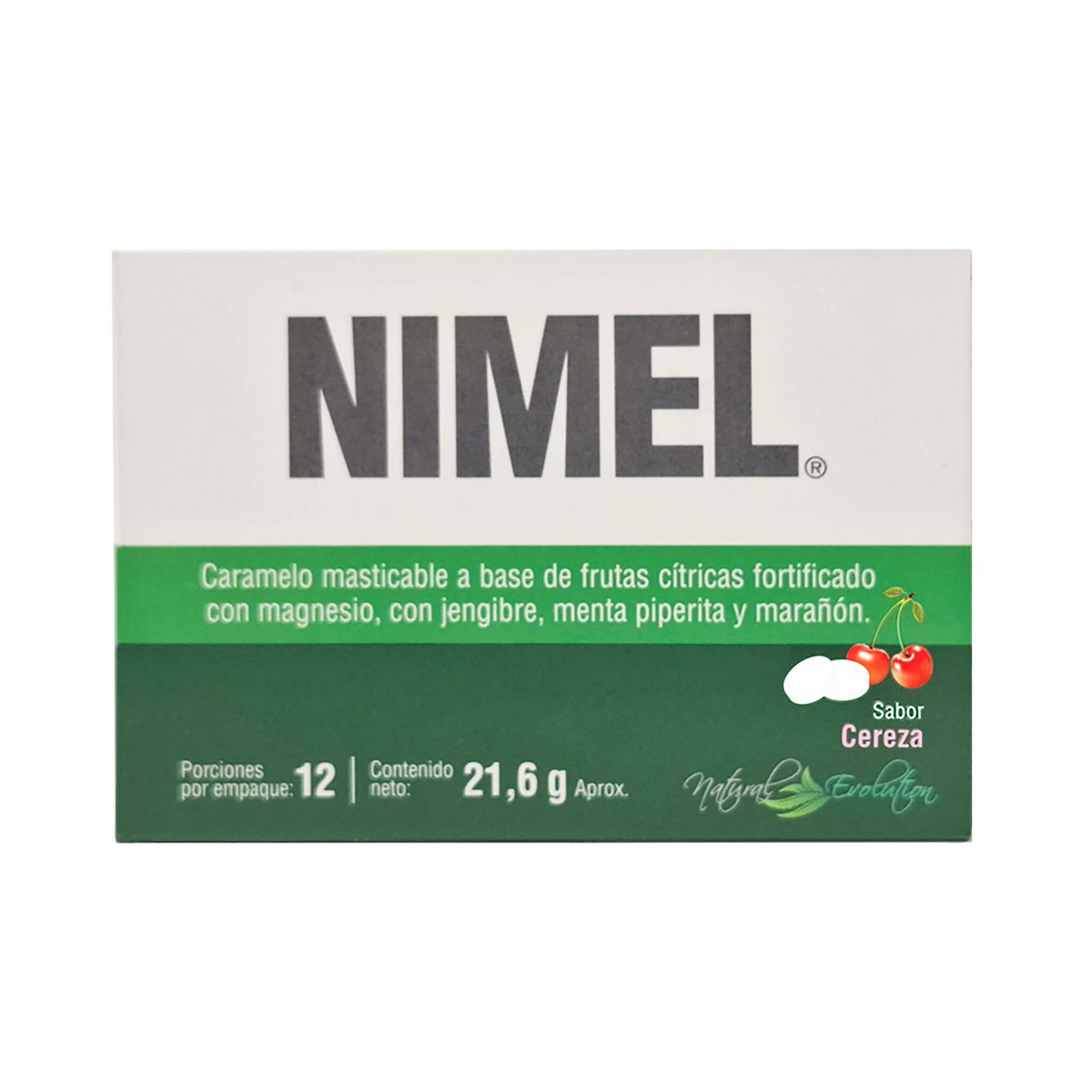 Caramelo Masticable Nimel Sabor Cereza Natural Evolution Caja X 12 Uds ...